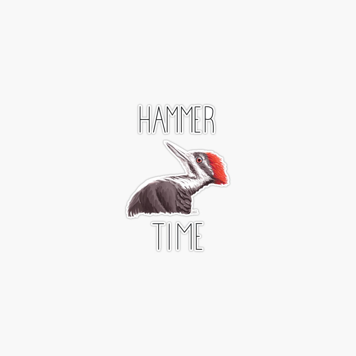 Onim Hammer Time (Pileated Woodpecker) Sticker - Walmart.com