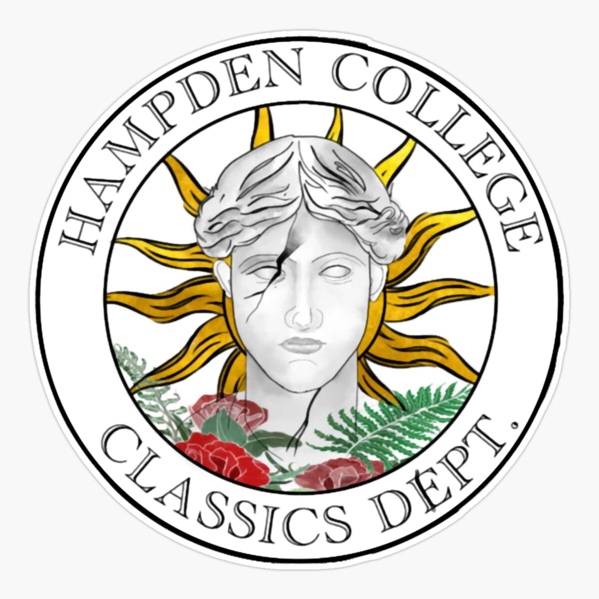 Onim Hampden College S Logo Sticker, Phone Decal Water Bottle Stickers ...