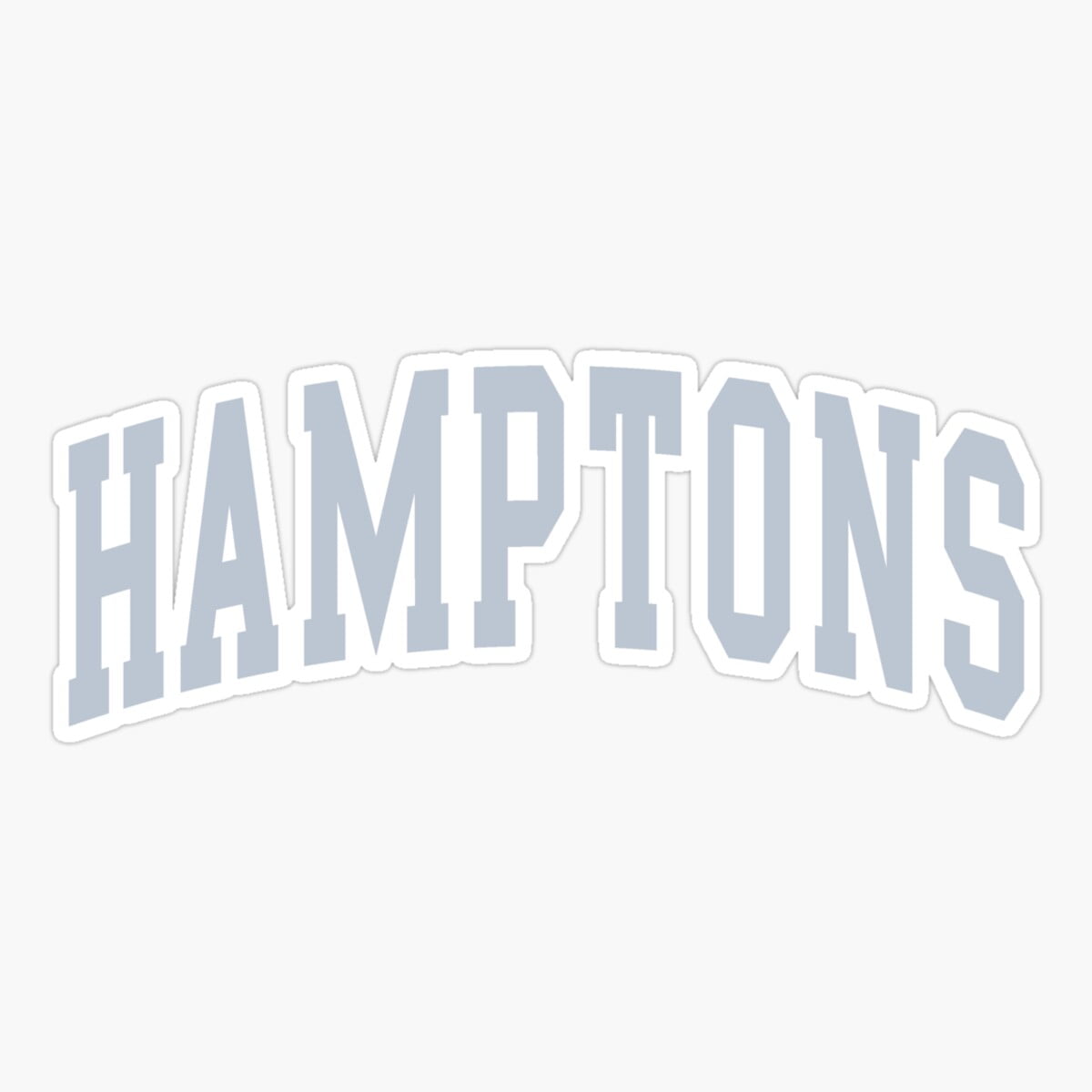 Onim Hamptons Blue Varsity Lettering Sticker, Phone Decal Water Bottle ...