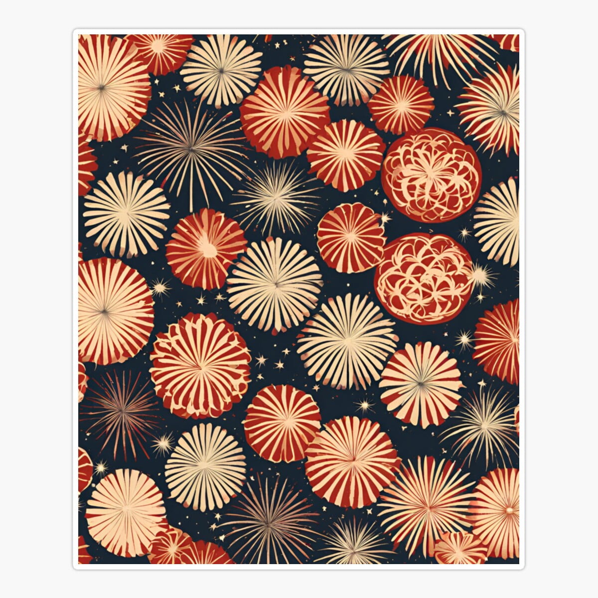 Onim Hanabi Nights: Japanese Firework Magic Sticker, Phone Decal Water ...