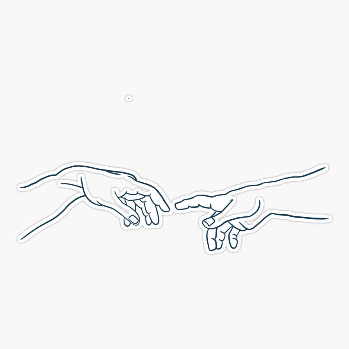 Onim Hand To Hand. Hand Gestures Line Art. Sticker, Phone Decal Water ...