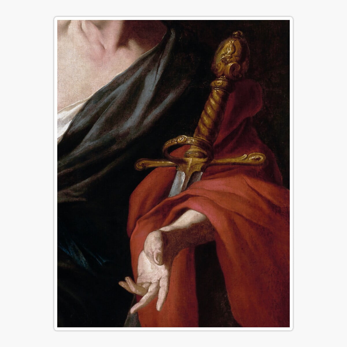 Onim Hand With Sword Renaissance Painting Detail, Joan Of Arc Sticker ...