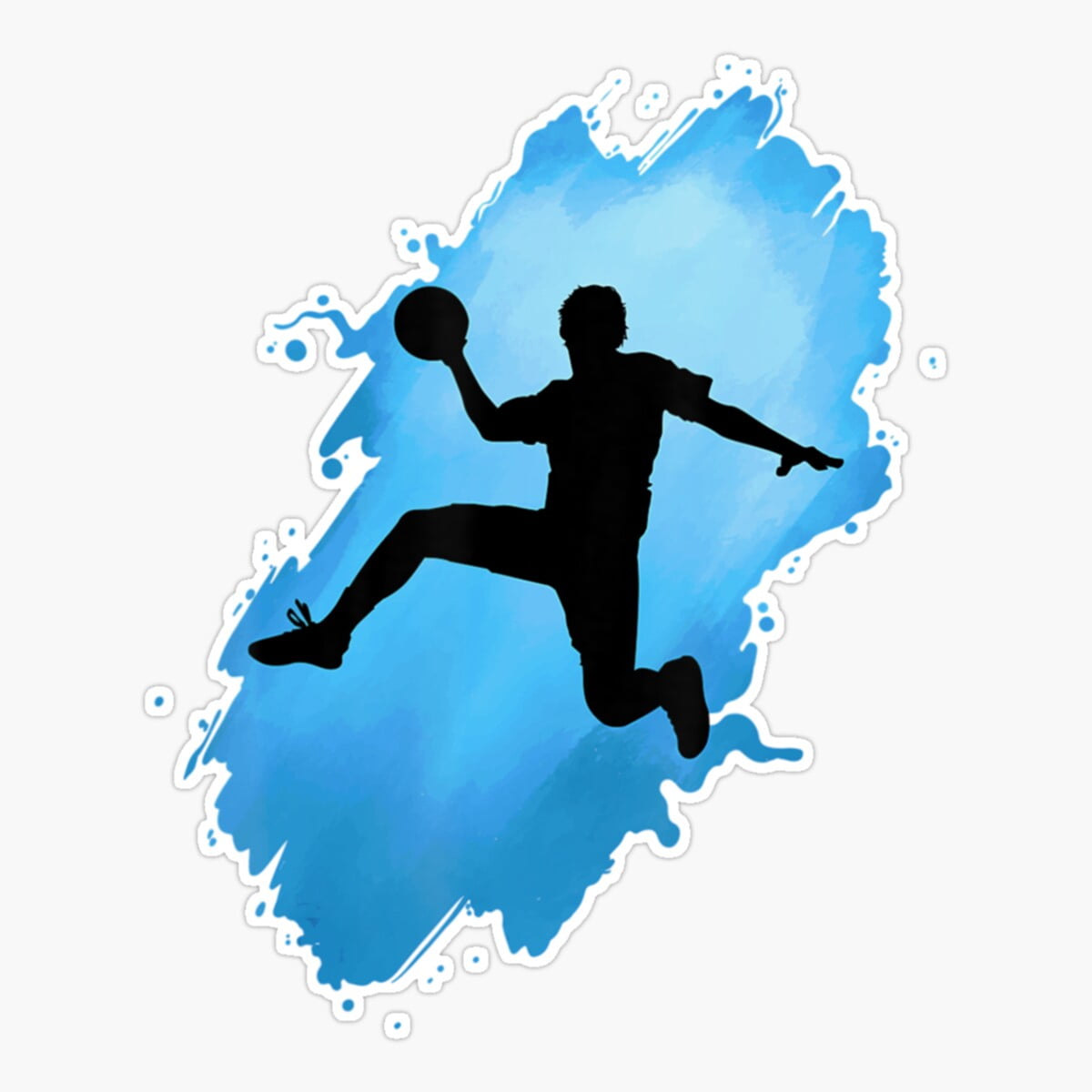 Onim Handball Player Sticker, Phone Decal Water Bottle Stickers Car ...