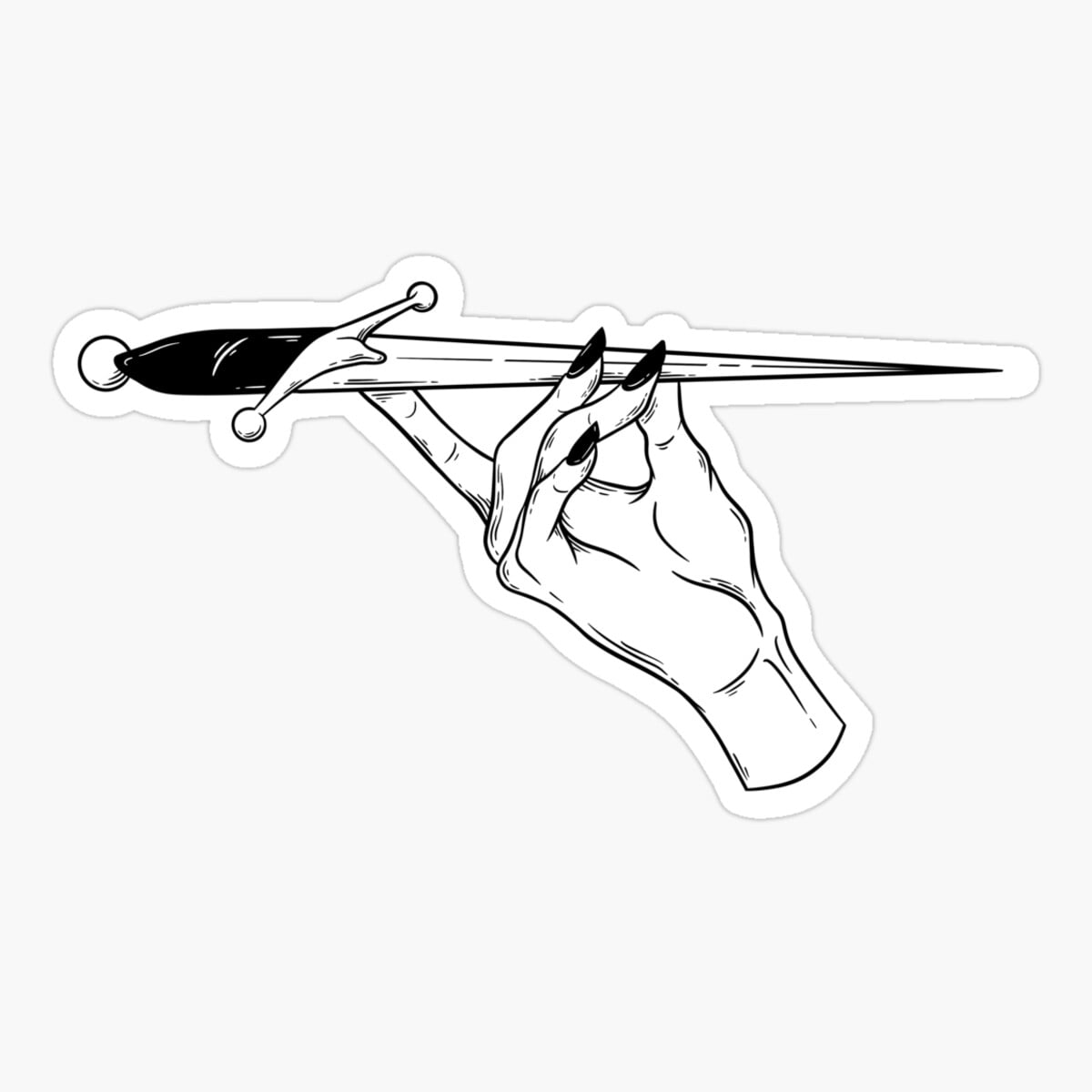 Onim Handed Dagger Sticker, Phone Decal Water Bottle Stickers Car ...