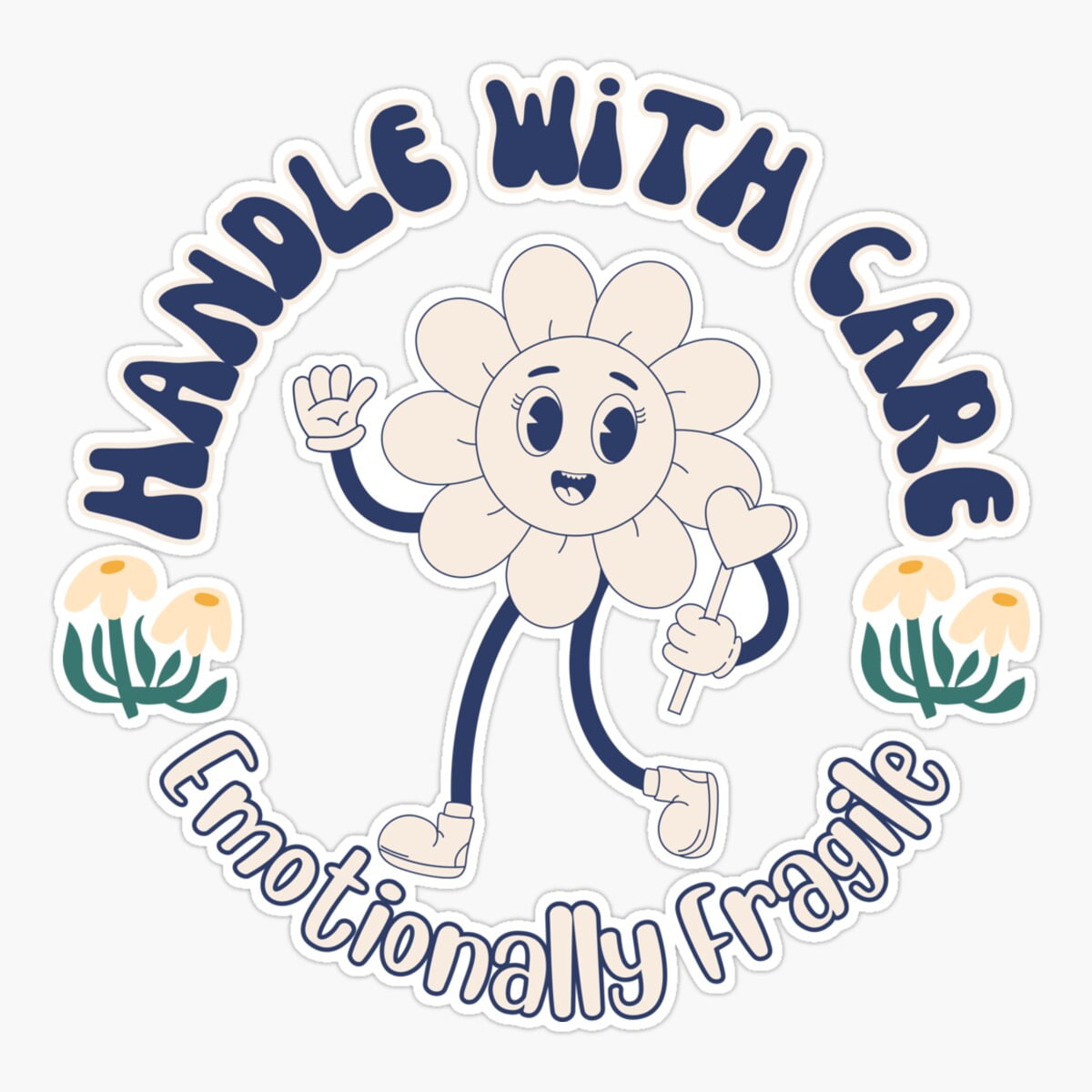 Onim Handle With Care - Emotionally Fragile Sticker, Phone Decal Water ...