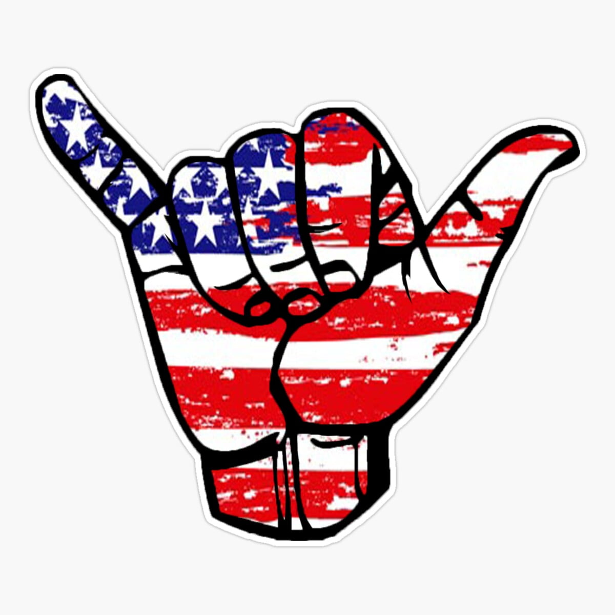 Onim Hang Loose - Usa Sticker, Phone Decal Water Bottle Stickers Car ...