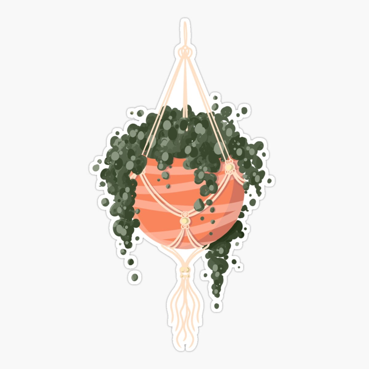 Onim Hanging Plant Sticker, Phone Decal Water Bottle Stickers Car ...