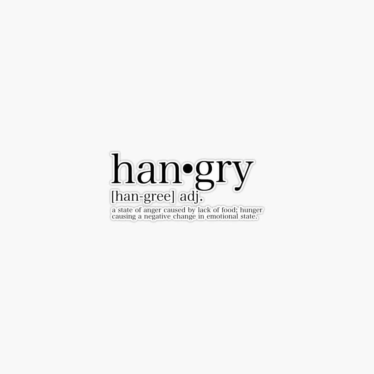Onim Hangry Sticker, Phone Decal Water Bottle Stickers Car Decals ...