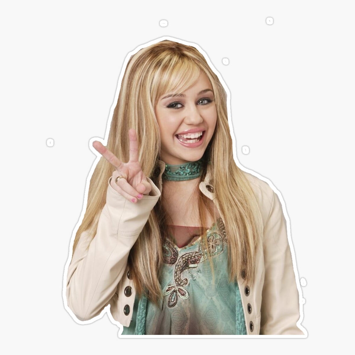 Onim Hannah Montana Y2K Aesthetic Sticker, Phone Decal Water Bottle ...