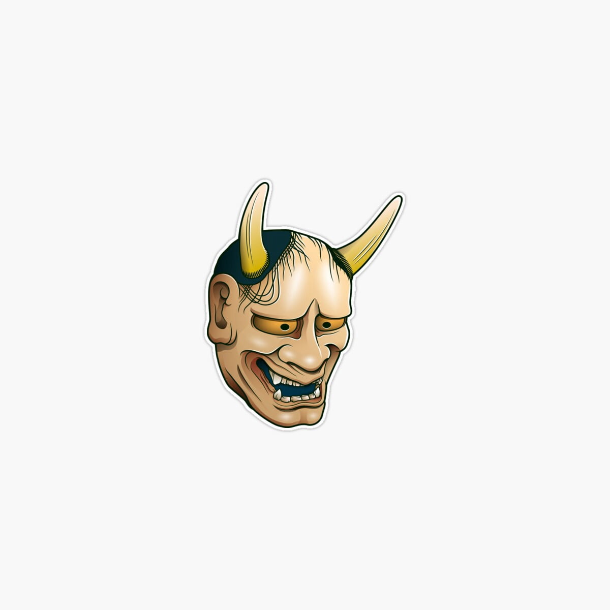 Onim Hannya Mask Sticker - Walmart.com