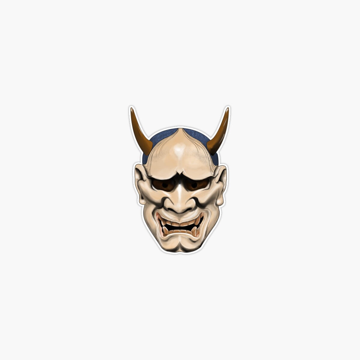 Onim Hannya mask Sticker - Walmart.com