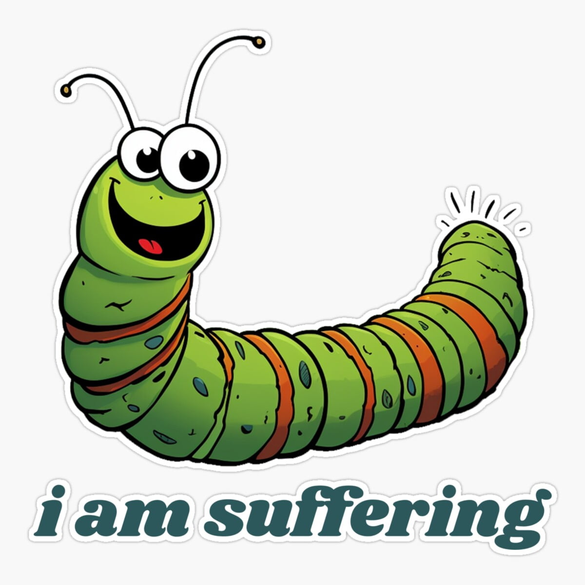 Onim Happy Caterpillar Sticker, Phone Decal Water Bottle Stickers Car ...