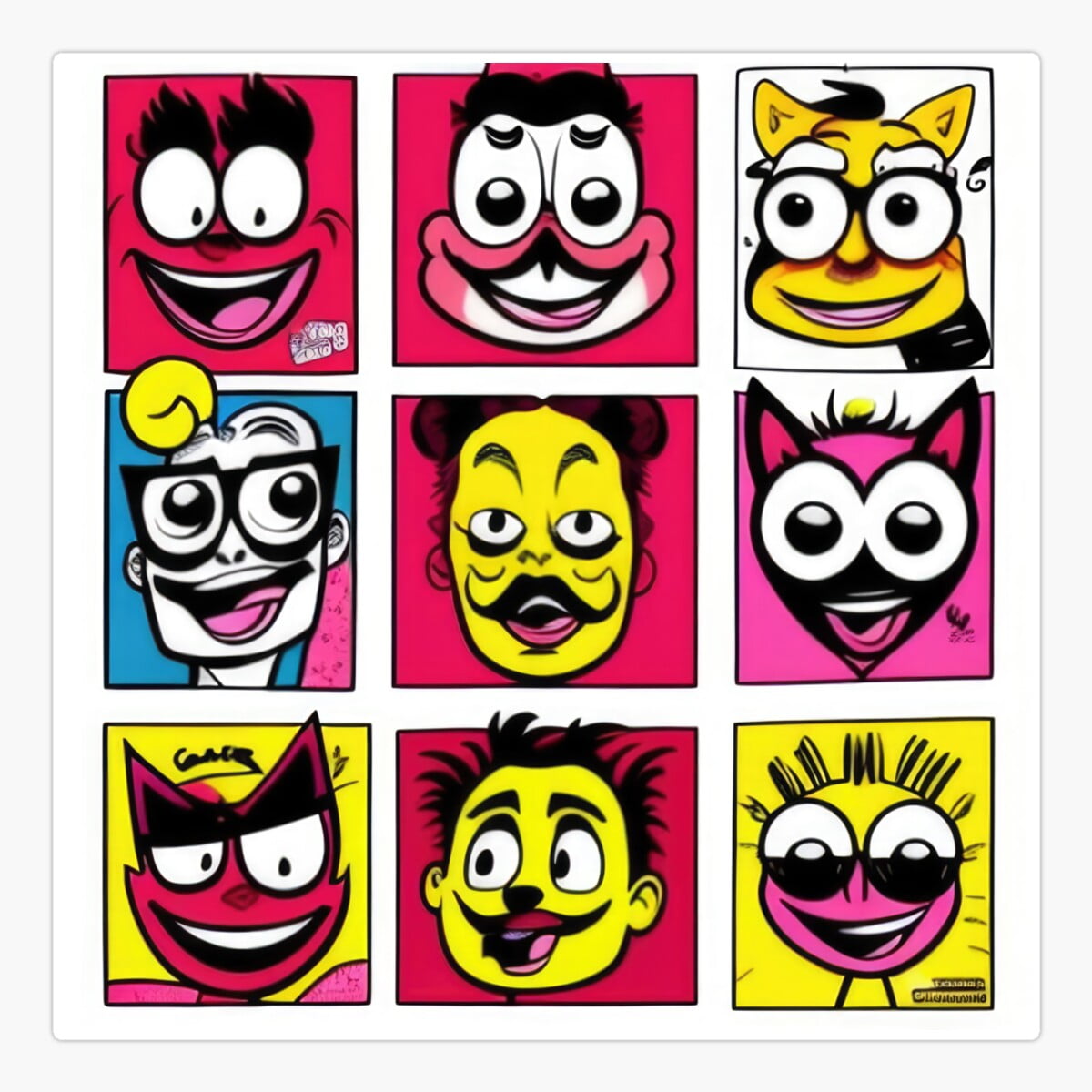 Onim Happy Face Sticker, Phone Decal Water Bottle Stickers Car Decals ...