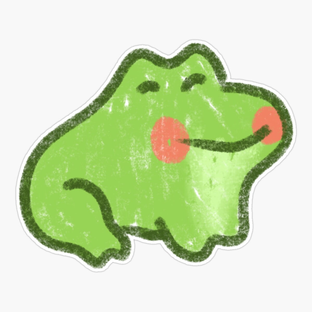 Onim Happy Frog Sticker, Phone Decal Water Bottle Stickers Car Decals ...