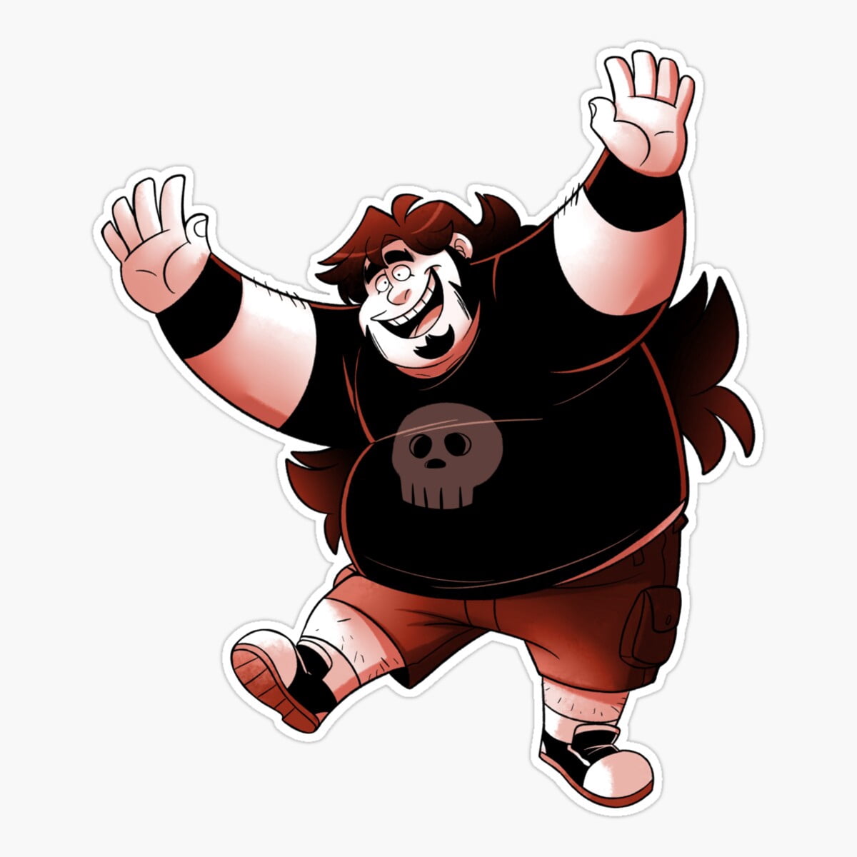 Onim Happy Rocker Boy Sticker, Phone Decal Water Bottle Stickers Car ...