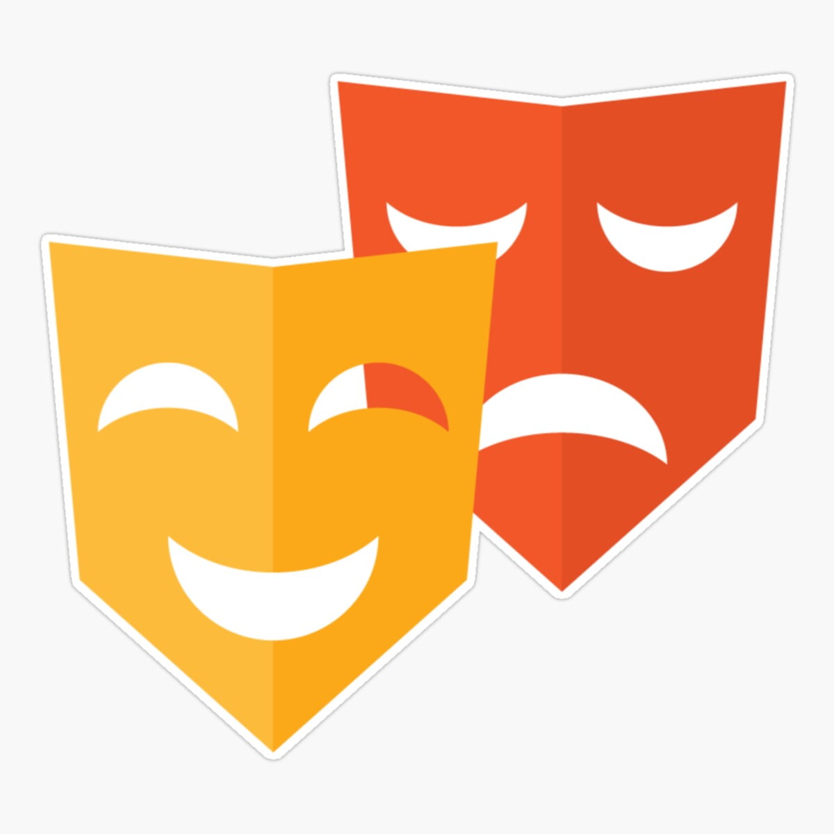 Onim Happy/Sad Face Sticker, Phone Decal Water Bottle Stickers Car ...