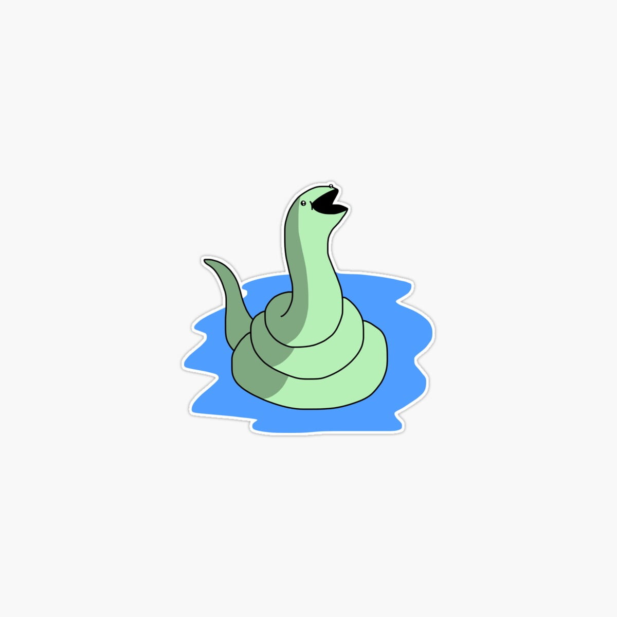 Onim Happy Snek - Tiny Snek Comics Sticker, Phone Decal Water Bottle ...