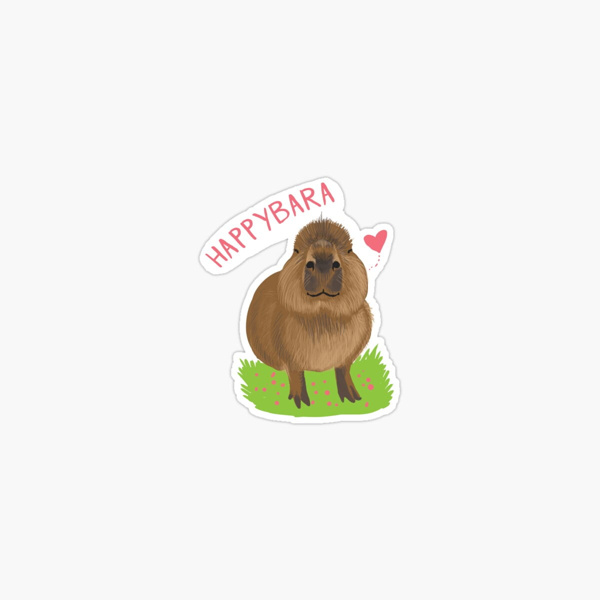 Onim Happybara The Capybara Sticker, Phone Decal Water Bottle Stickers ...