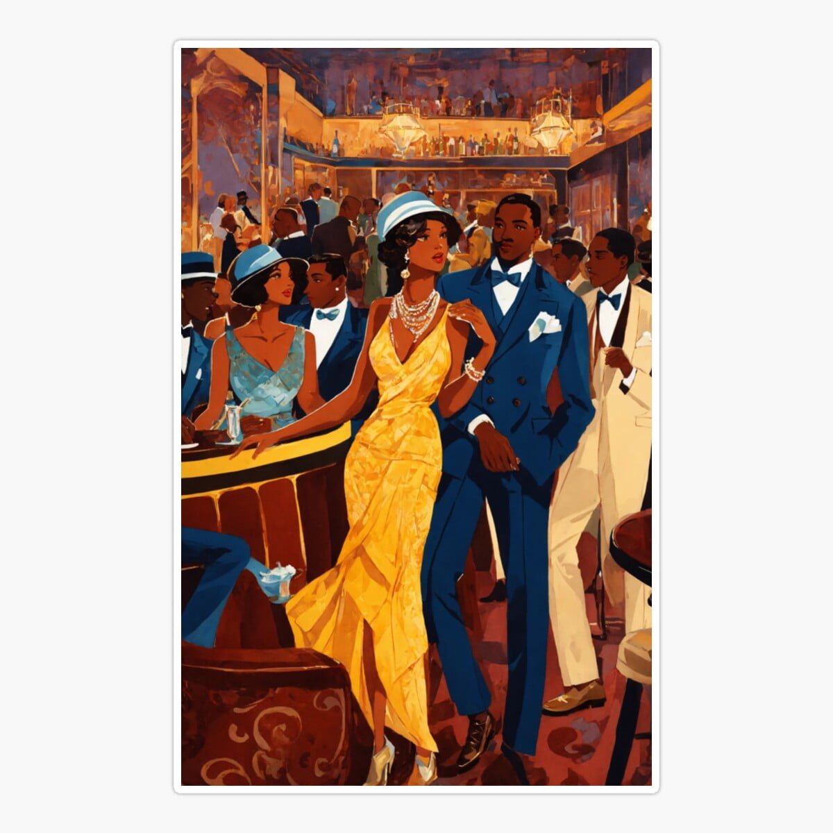 Onim Harlem Renaissance Social Sticker, Phone Decal Water Bottle ...