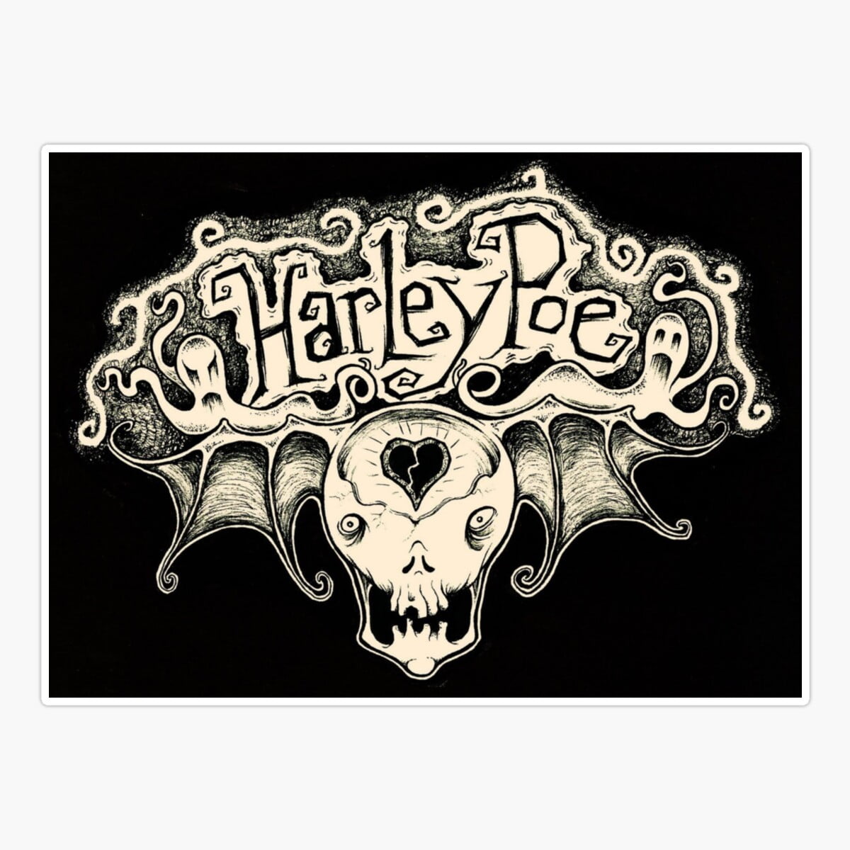 Onim Harley Poe Folk Punk Bikini Kill Sticker, Phone Decal Water Bottle ...