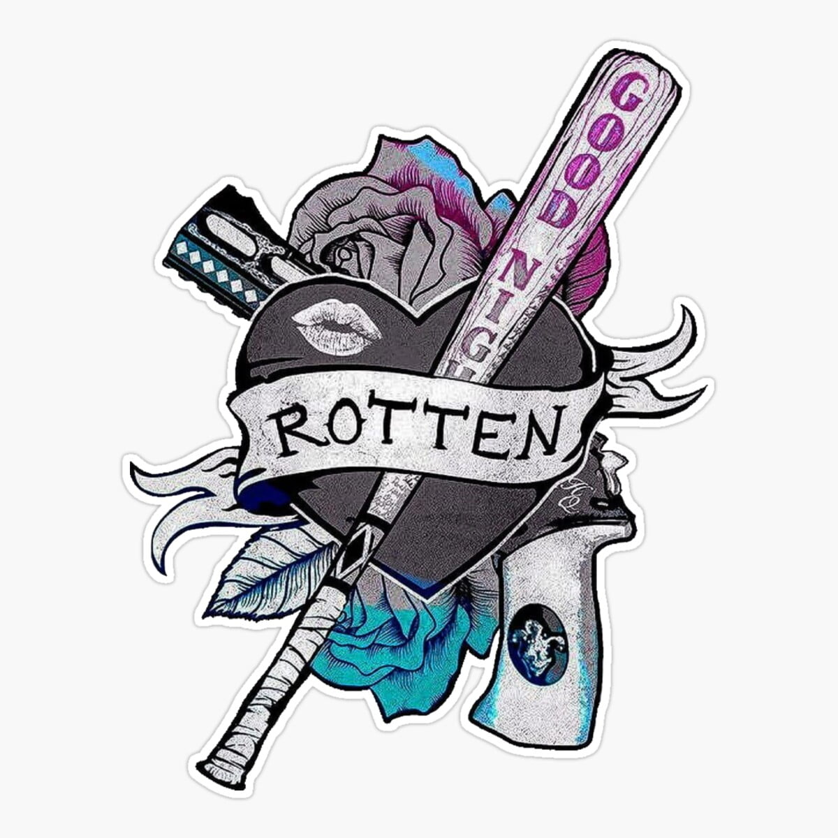 Onim Harley “Rotten” Sticker, Phone Decal Water Bottle Stickers Car ...