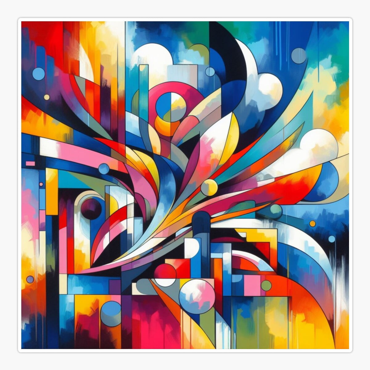 Onim Harmony Of Color In The Abstract World Sticker, Phone Decal Water ...