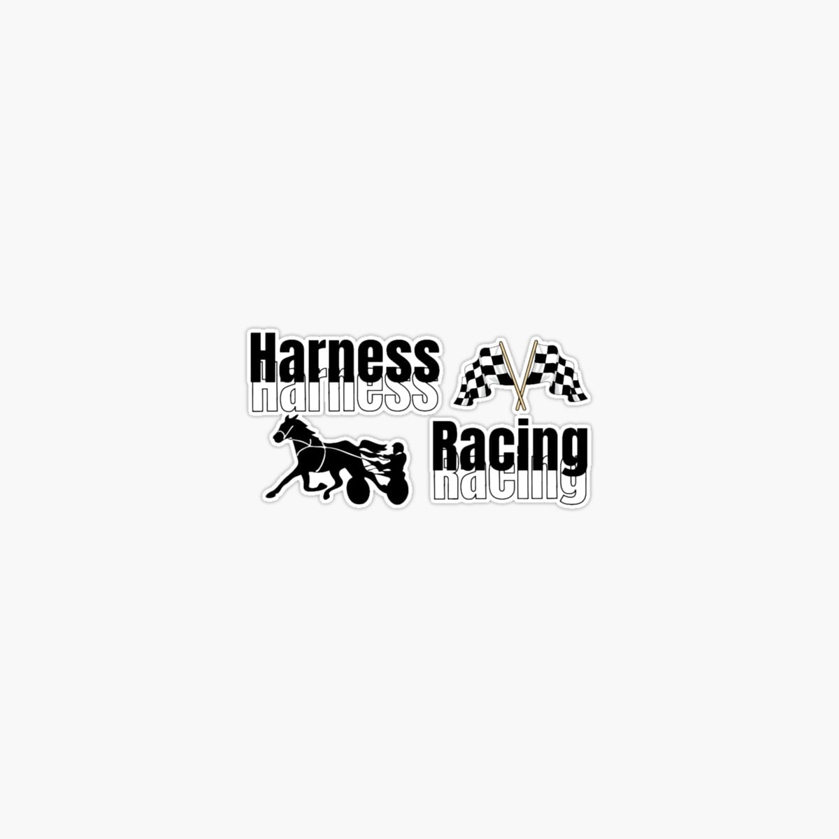 Onim Harness Racing Australian Sports Horse Race Sticker, Phone Decal ...