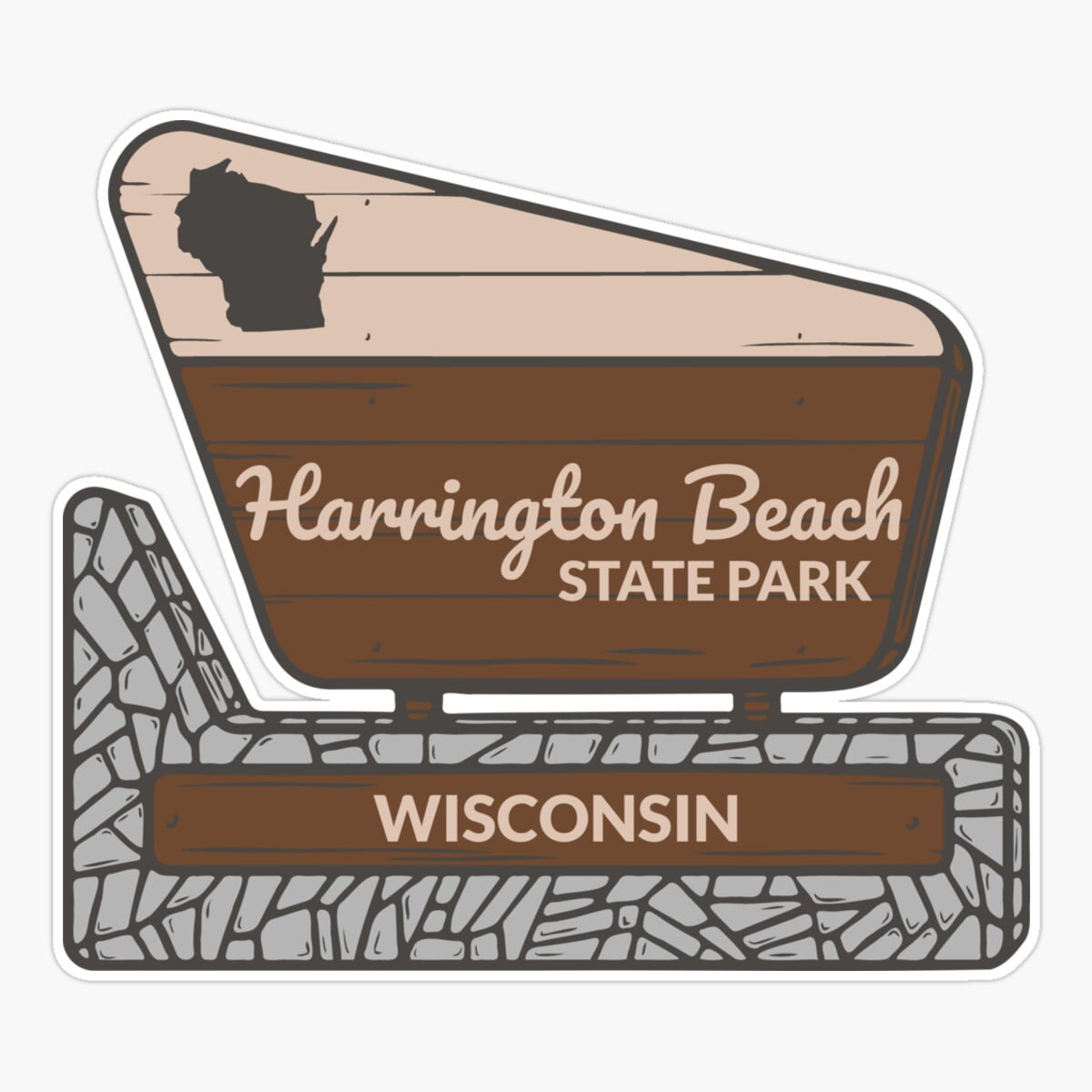 Onim Harrington Beach State Park Wisconsin Entrance Welcome Sign Wi ...
