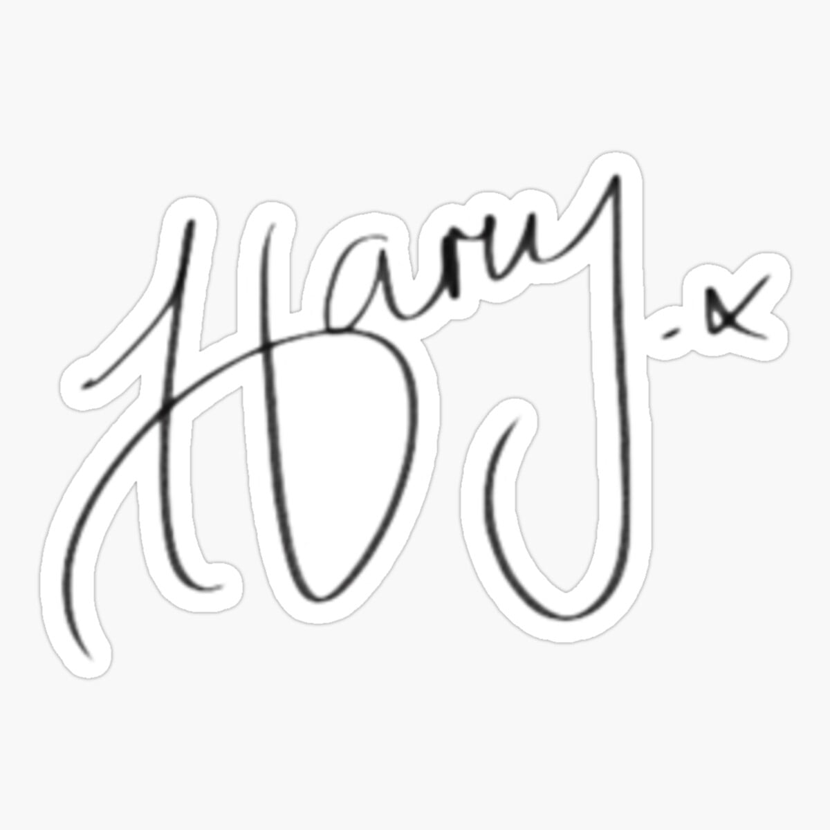 Onim Harry Styles Official Signature Sticker, Phone Decal Water Bottle ...