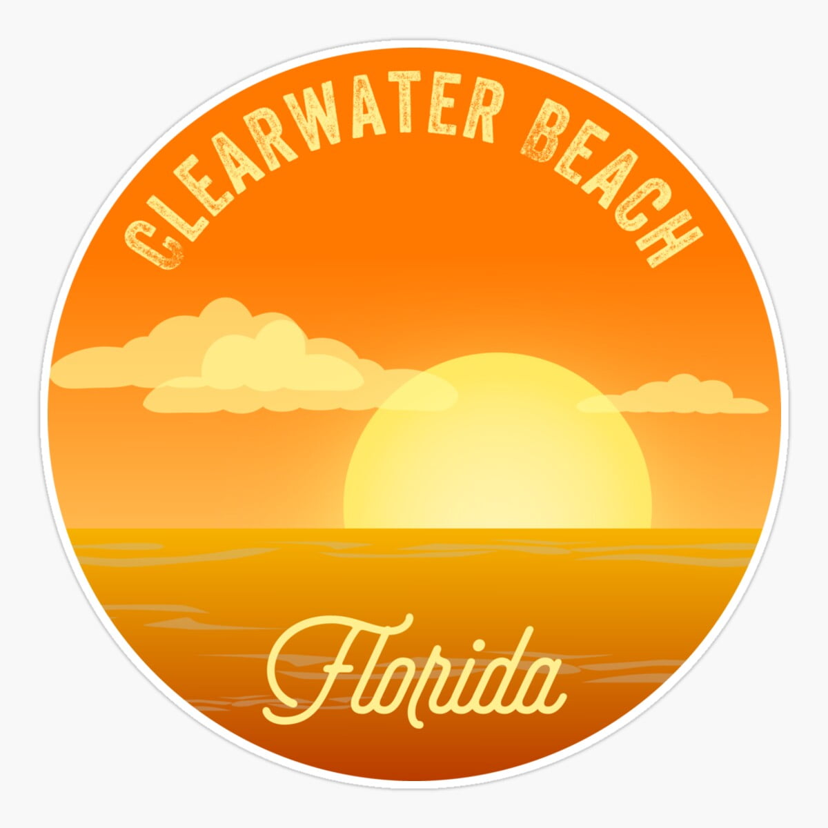 Onim Clearwater Beach, Florida Sticker, Phone Decal Water Bottle ...