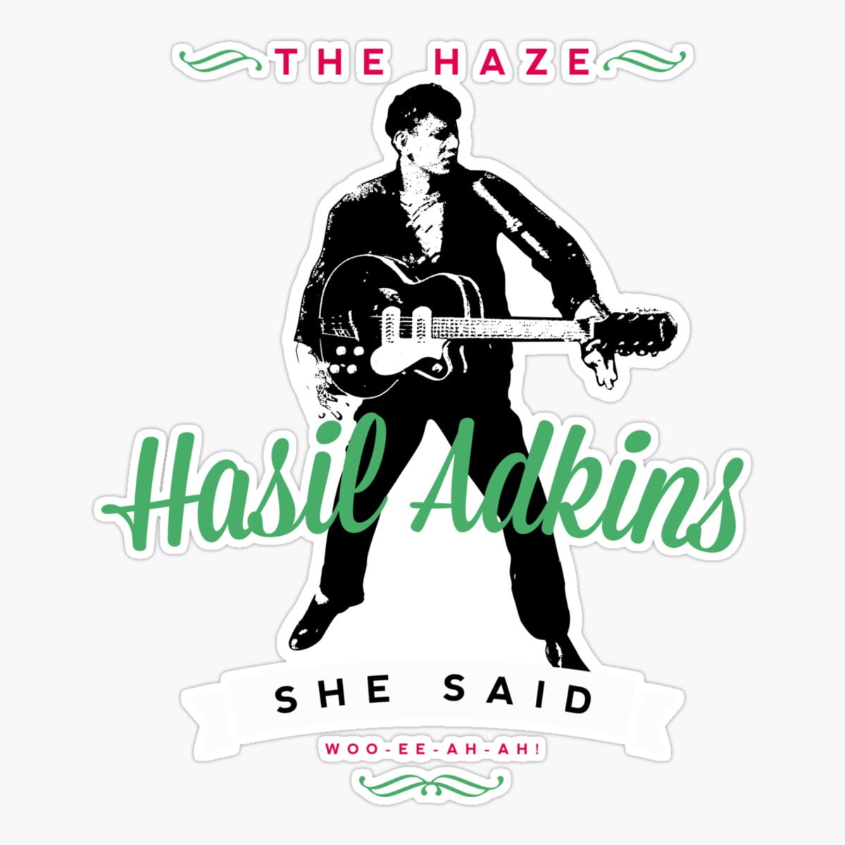 Onim Hasil Adkins Tribute Sticker, Phone Decal Water Bottle Stickers ...