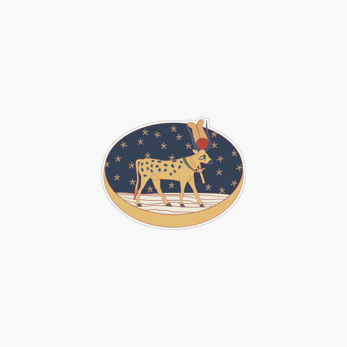 Onim Hathor: Celestial Cow Sticker - Walmart.com