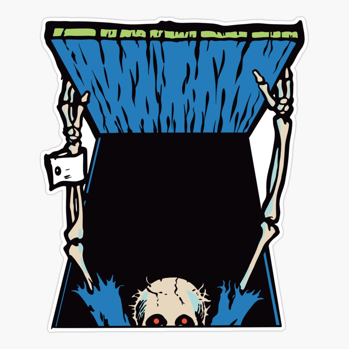 Onim Haunted House Pinball Peek A Boo! Sticker, Phone Decal Water ...