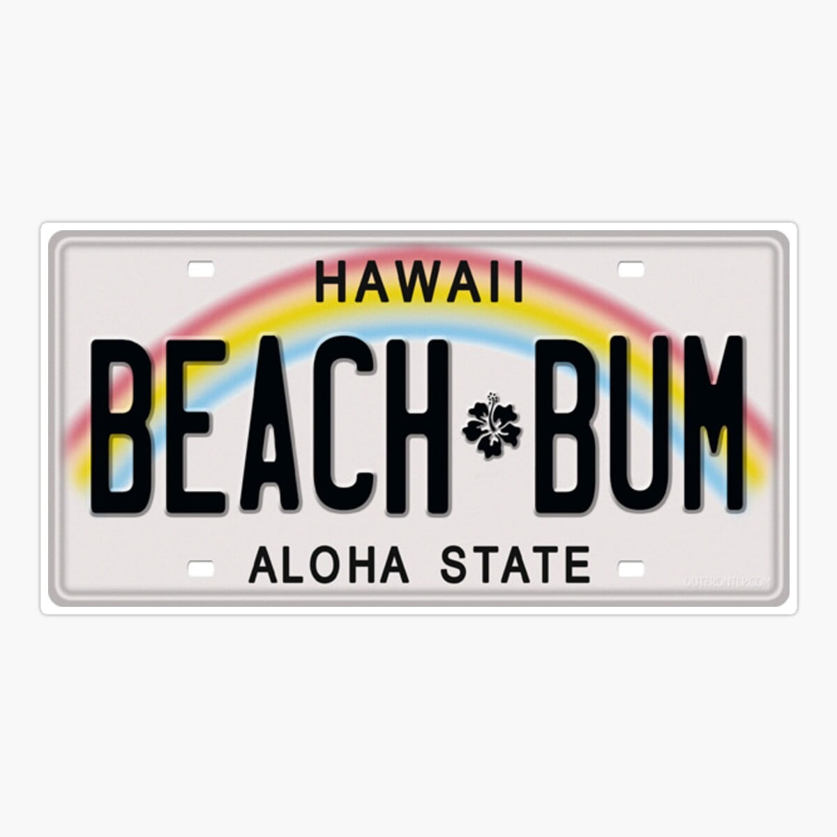 Onim Hawaii License Plate Sticker, Phone Decal Water Bottle Stickers ...