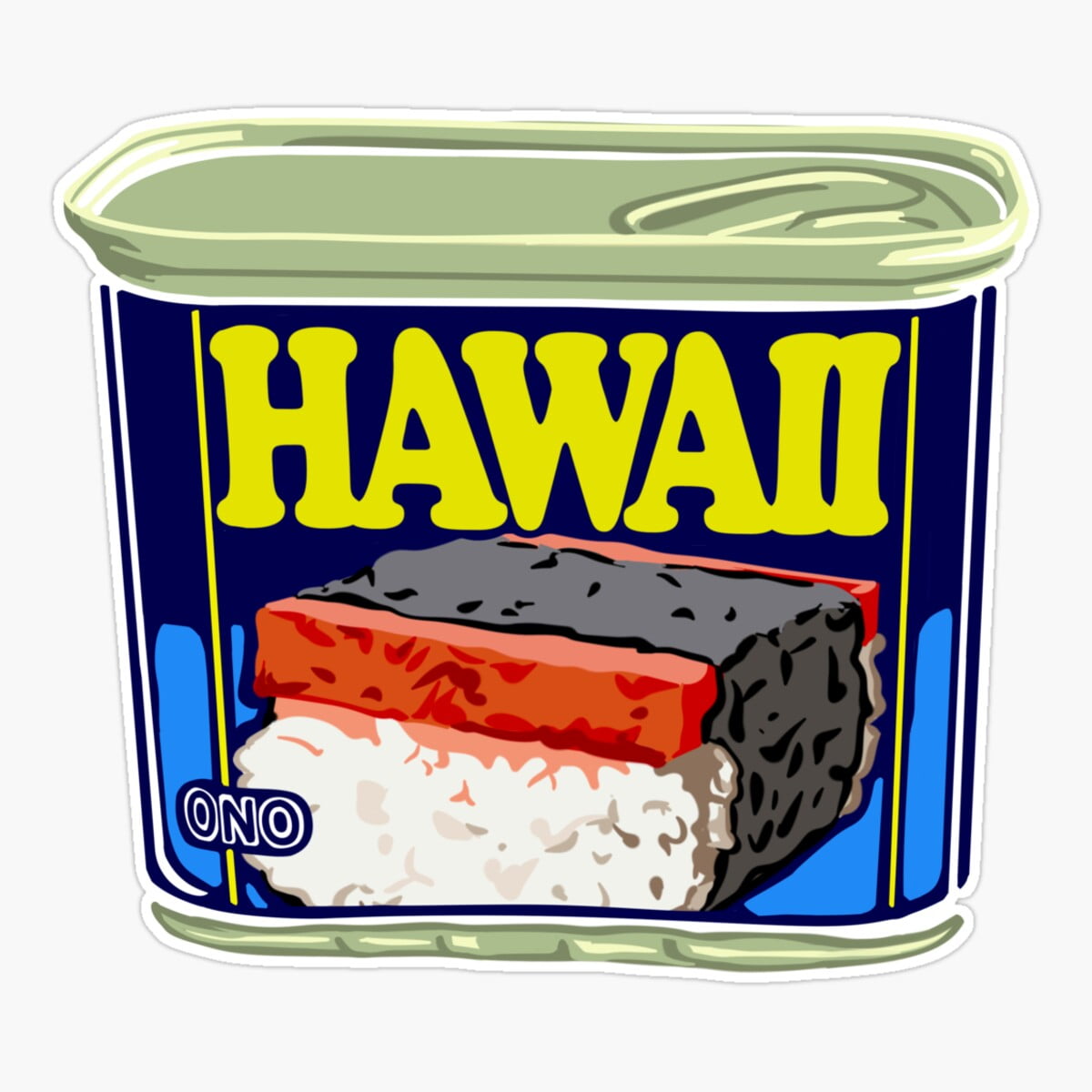 Onim Hawaii Musubi Sticker, Phone Decal Water Bottle Stickers Car ...