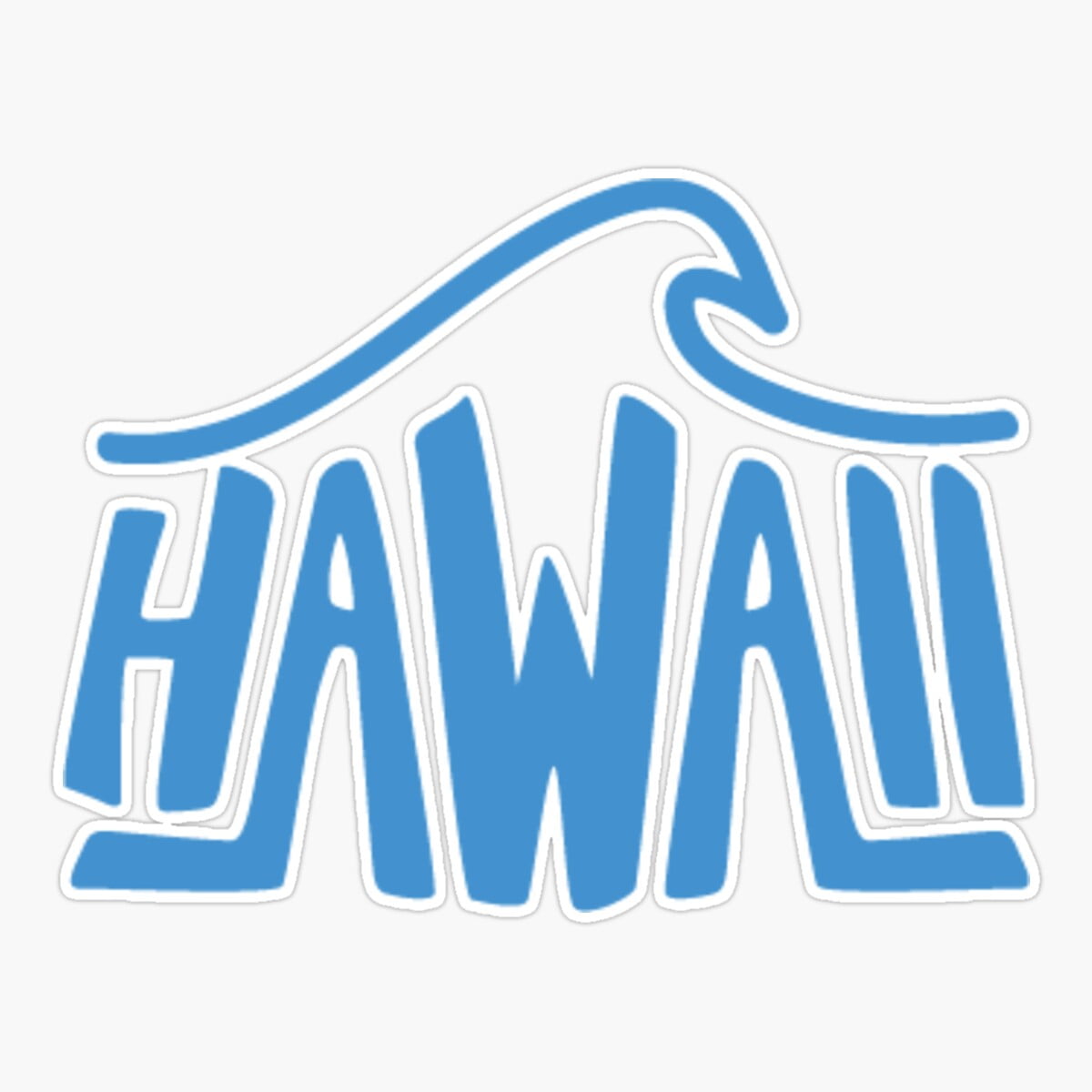 Onim Hawaii Wave Sticker, Phone Decal Water Bottle Stickers Car Decals ...