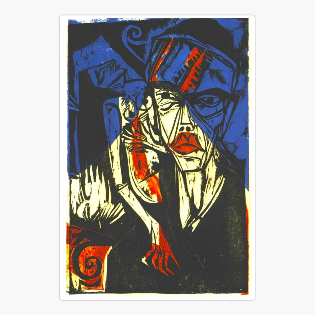 Onim Hd Ernst Ludwig Kirchner - Kämpfe Fights Sticker, Phone Decal ...