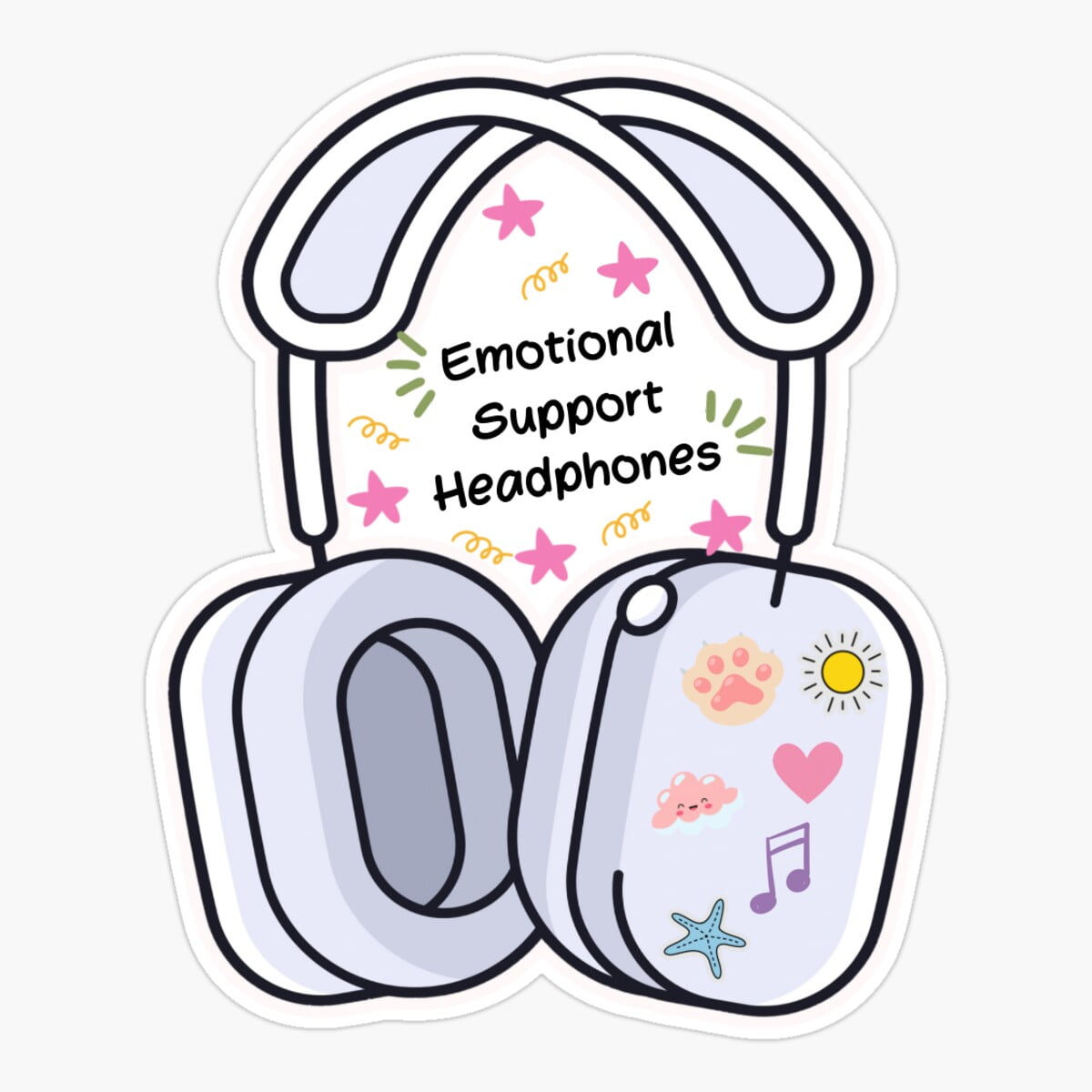 Onim Headphones Sticker, Phone Decal Water Bottle Stickers Car Decals ...
