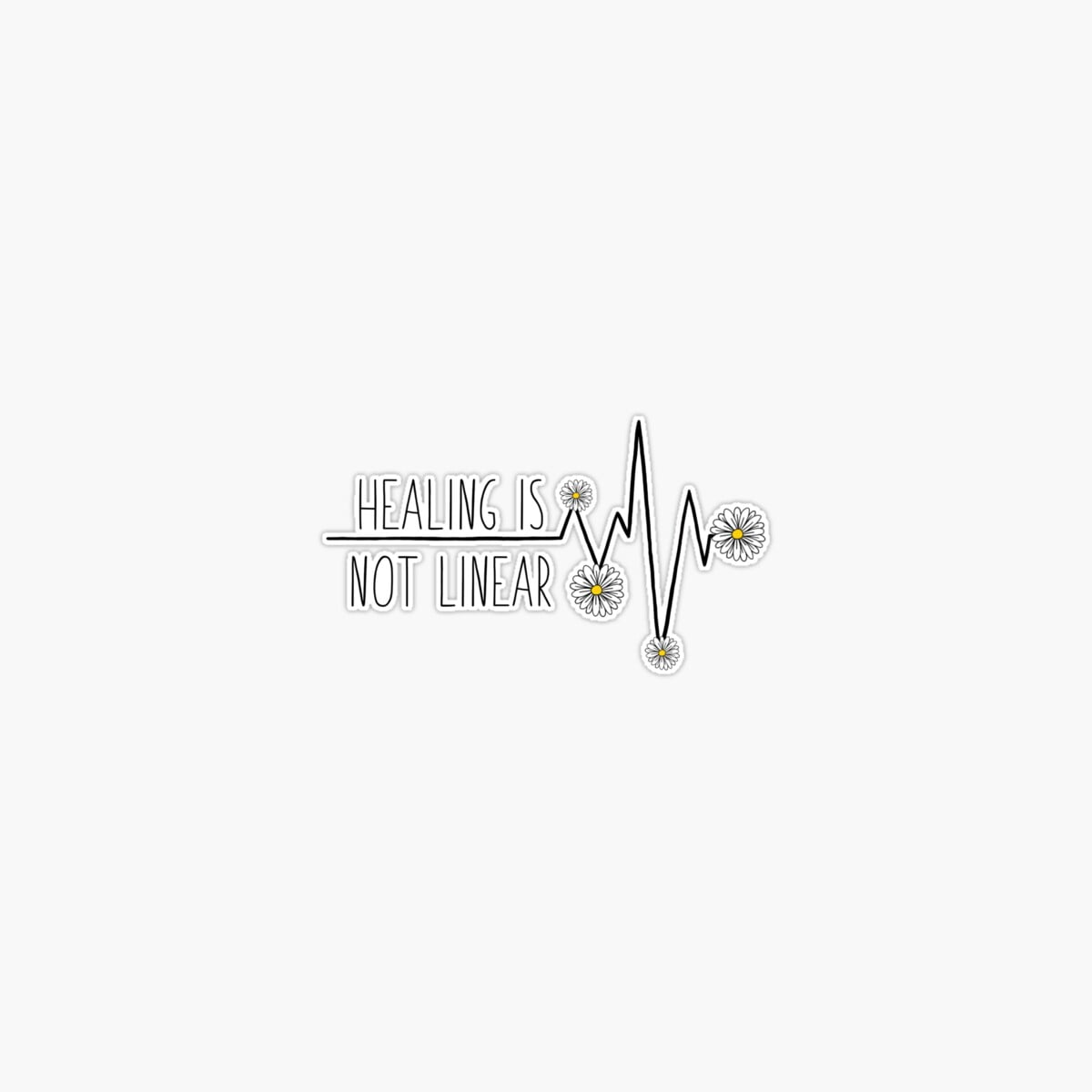 Onim Healing Is Not Linear Sticker, Phone Decal Water Bottle Stickers ...