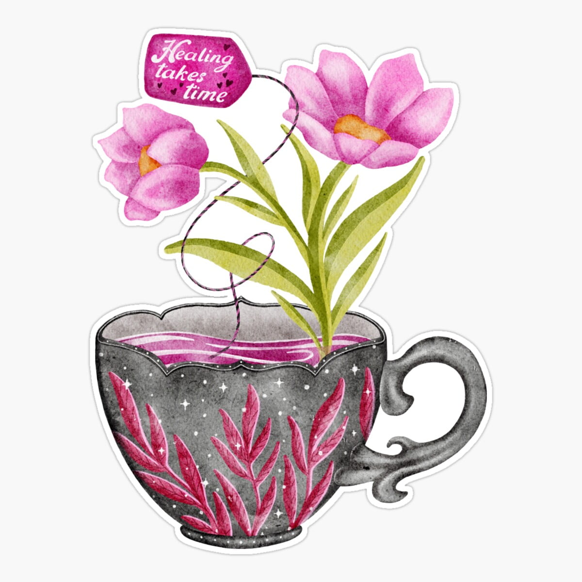 Onim Healing Take Time Mental Health Sticker, Phone Decal Water Bottle ...