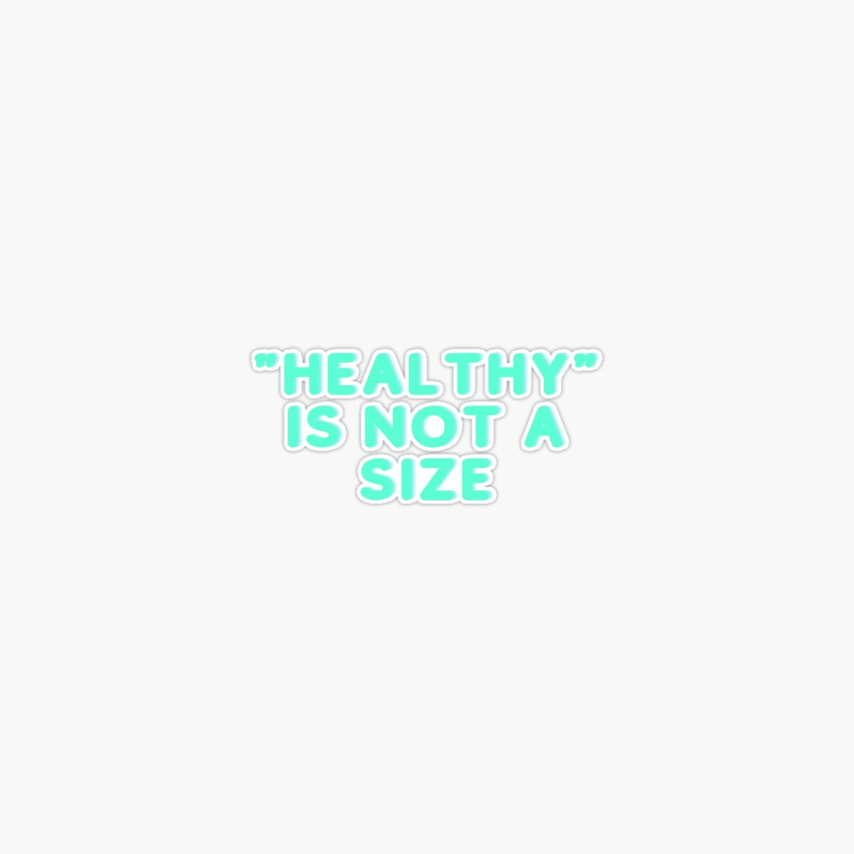 Onim Healthy Is Not A Size Sticker - Walmart.com