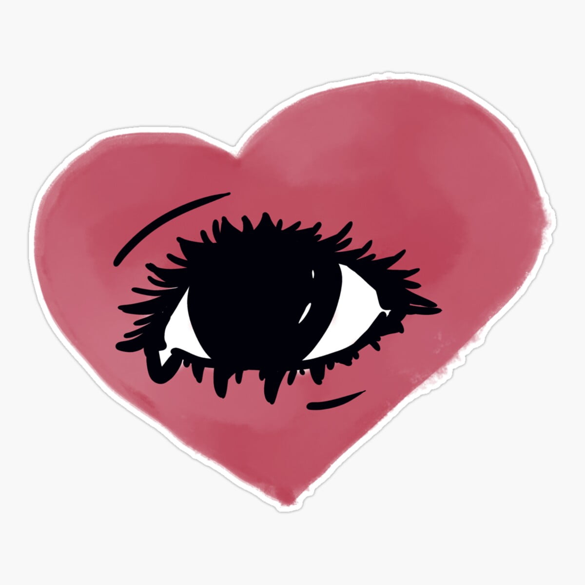 Onim Heart Eye Sticker, Phone Decal Water Bottle Stickers Car Decals ...