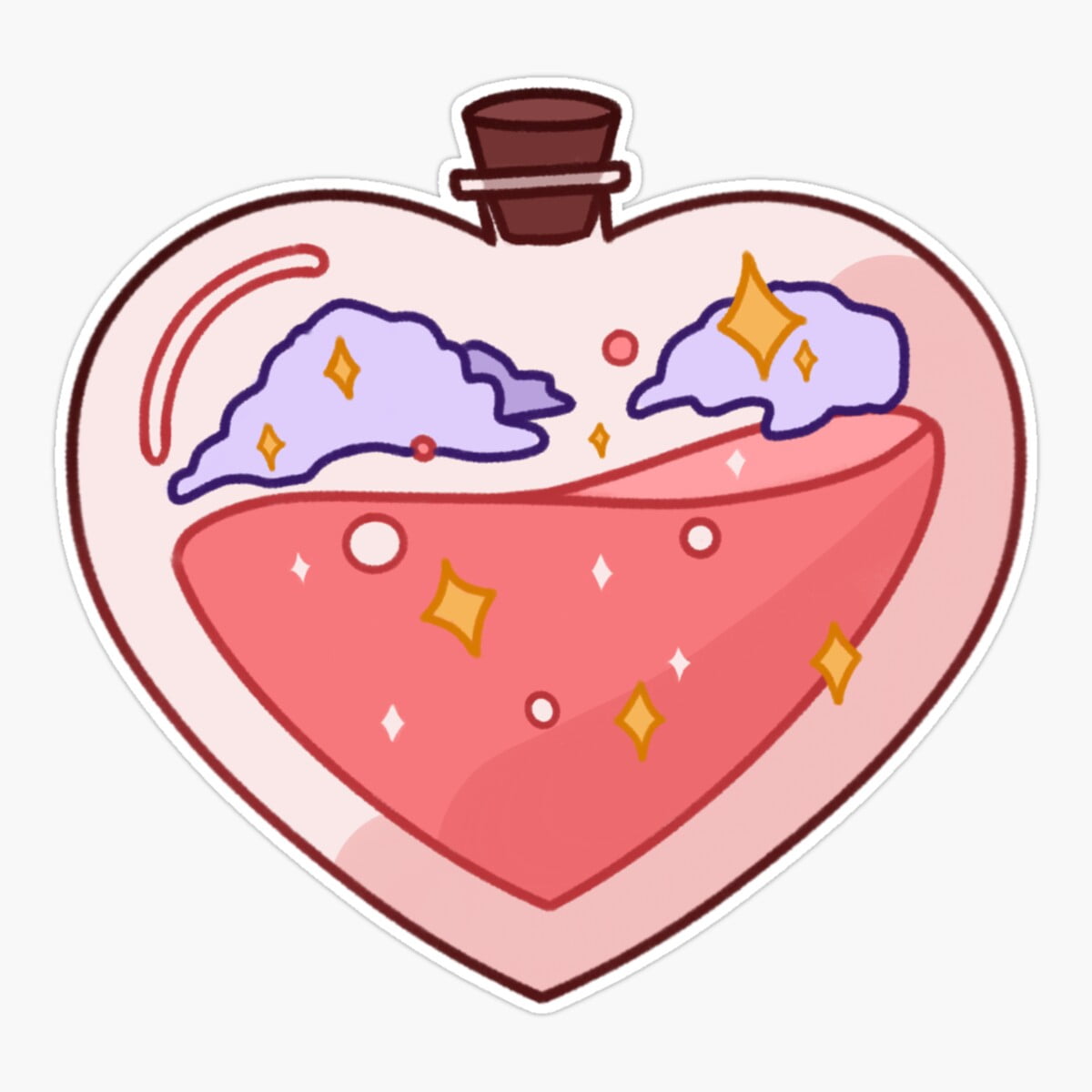 Onim Heart Shaped Love Potion Sticker, Phone Decal Water Bottle Stickers Car Decals, Funny ...