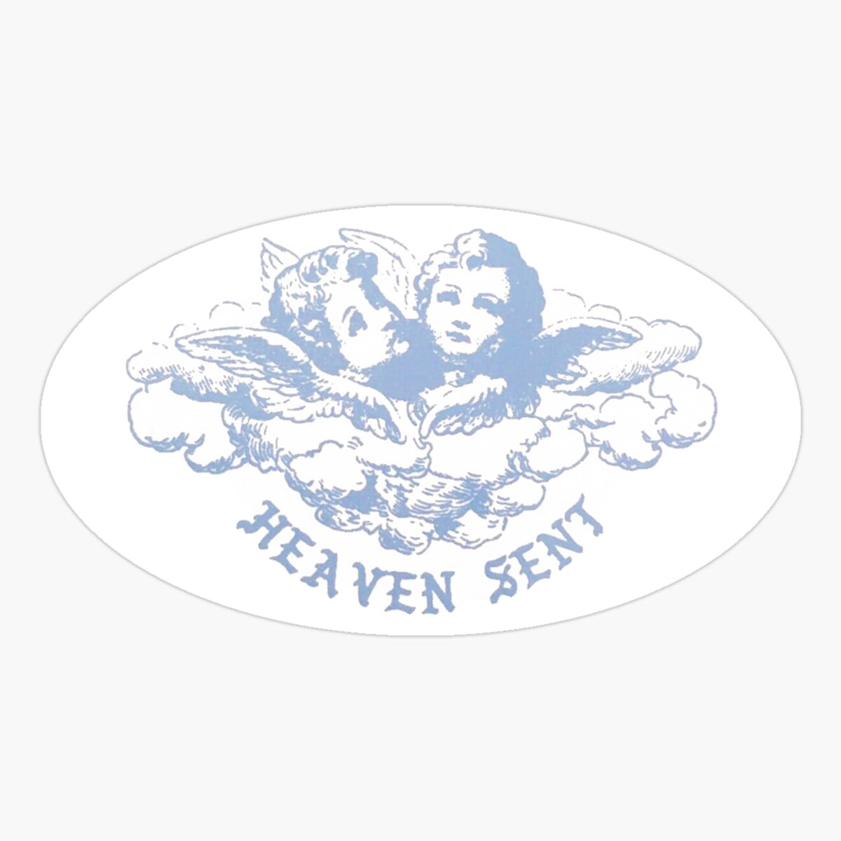 Onim Heaven Sent Angel Cherub Sticker, Phone Decal Water Bottle ...