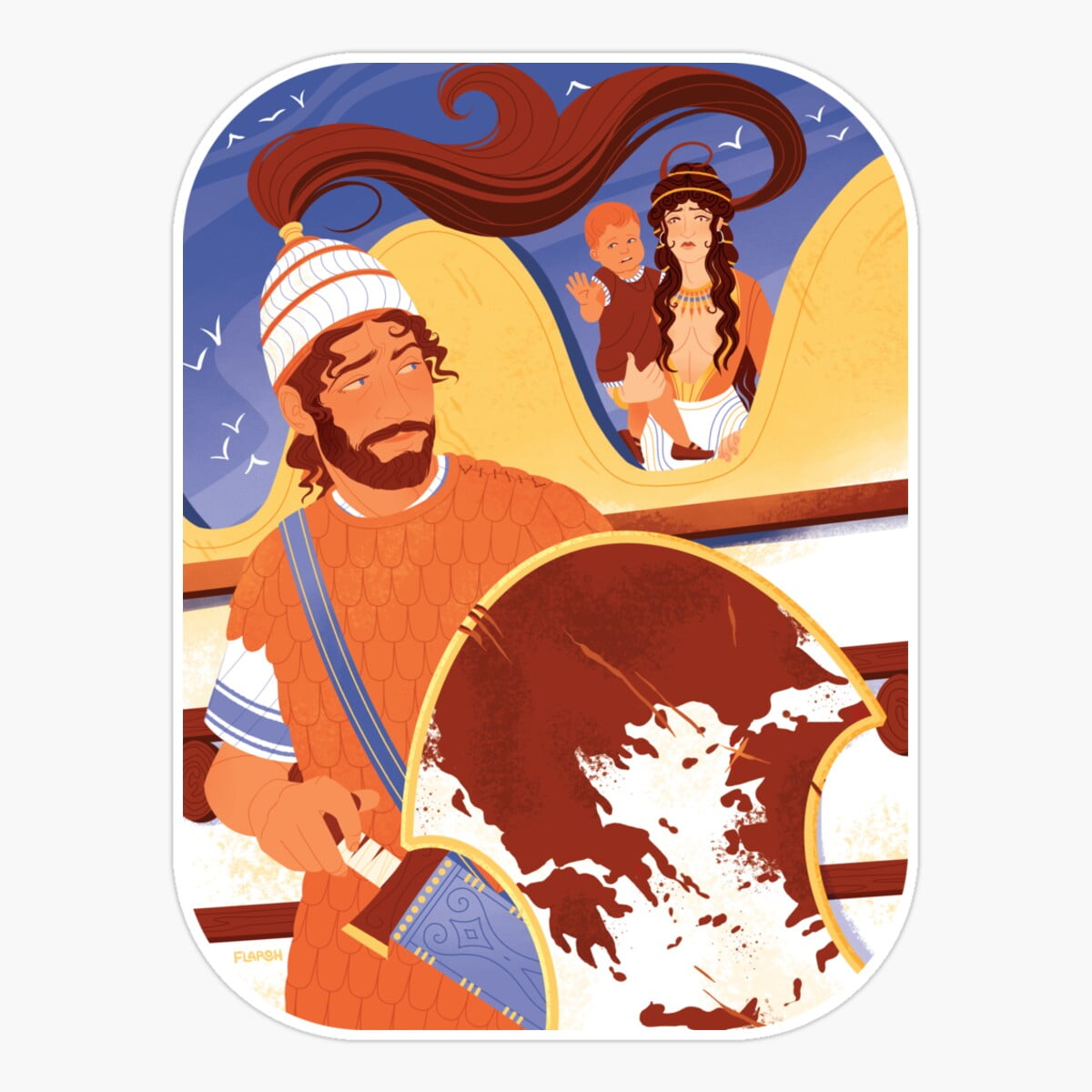 Onim Hector'S Farewell Sticker, Phone Decal Water Bottle Stickers Car ...