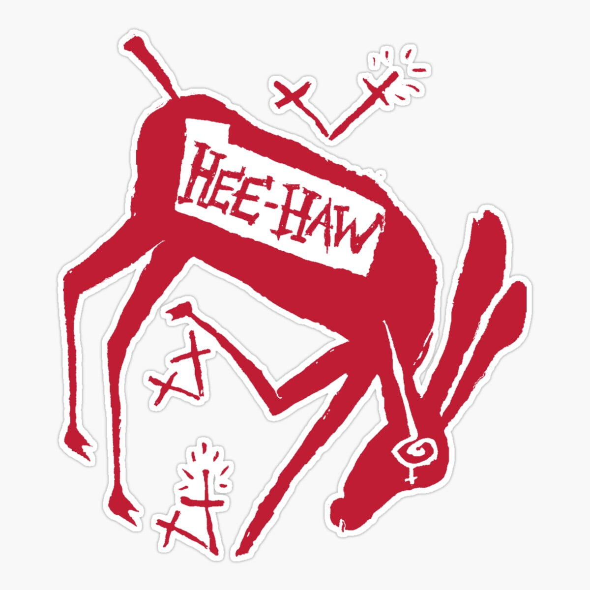 Onim Hee-Haw The Birthday Party [Red] Sticker, Phone Decal Water Bottle ...