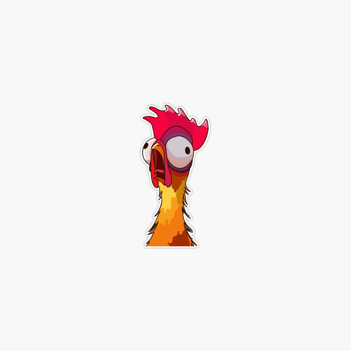 Onim Hei Hei Screaming Sticker, Phone Decal Water Bottle Stickers Car ...