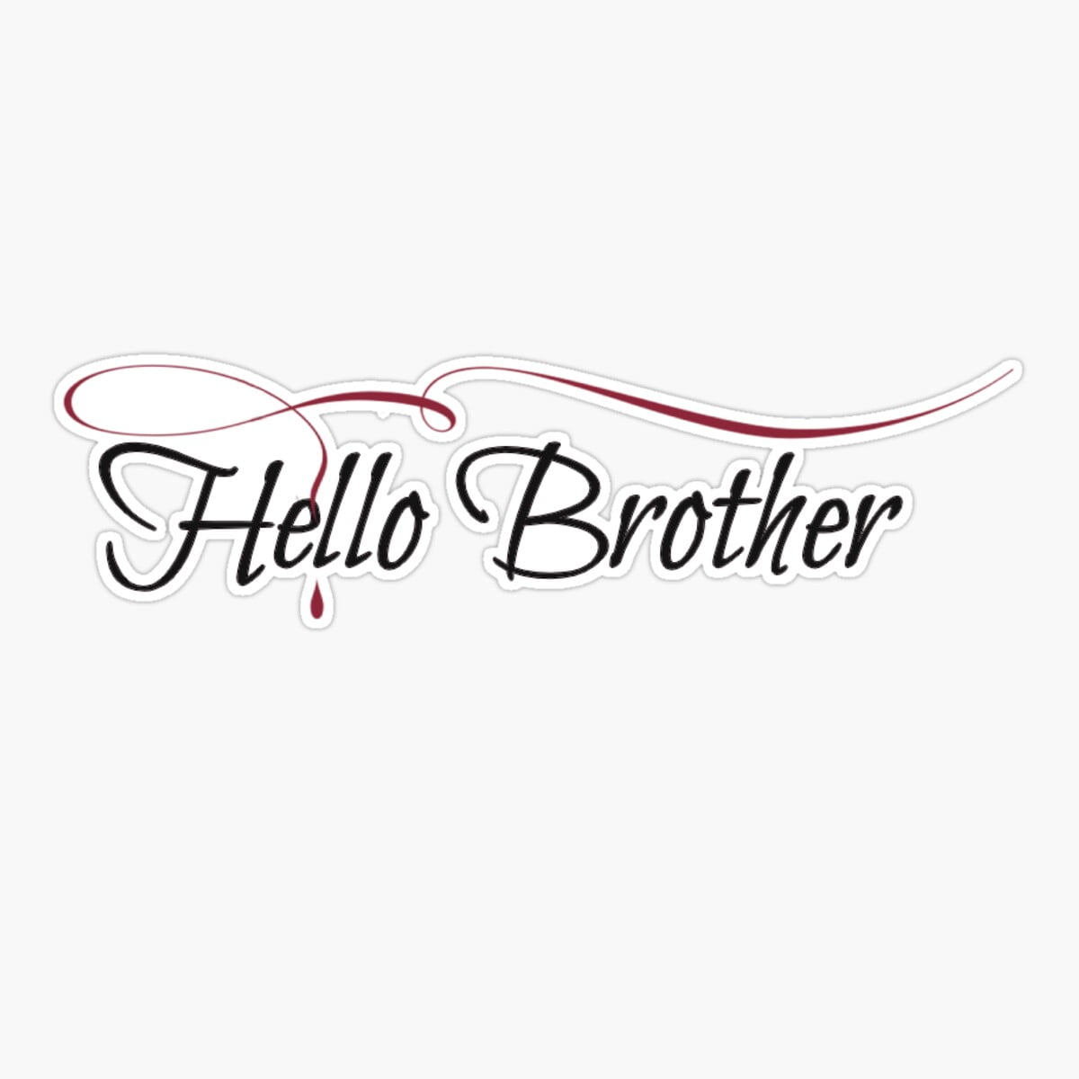 Onim Hello Brother Sticker, Phone Decal Water Bottle Stickers Car ...