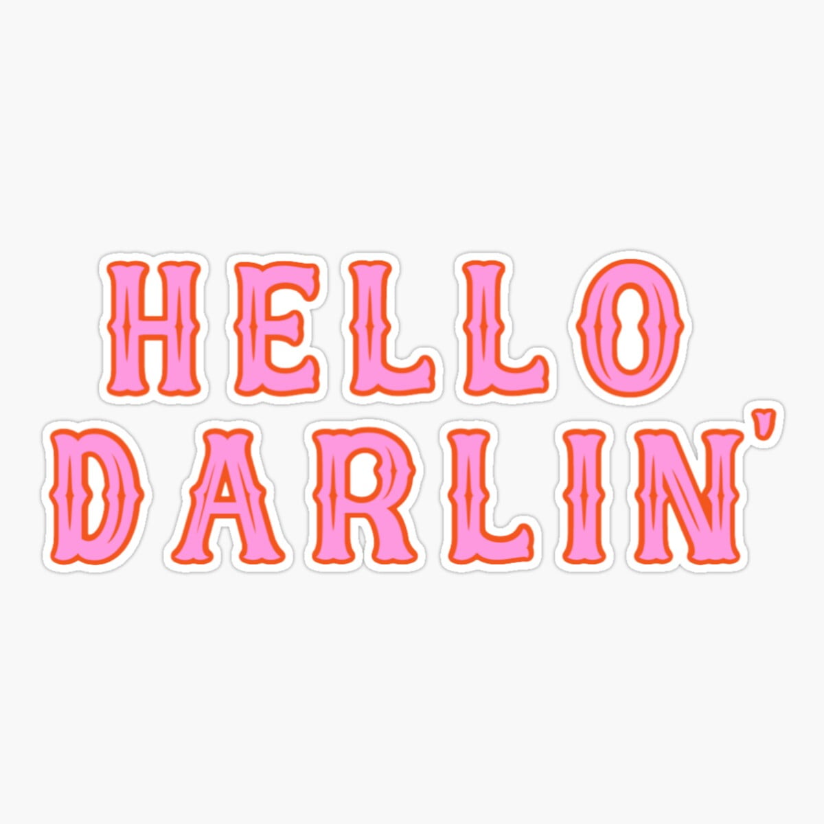 Onim Hello Darlin' Sticker, Phone Decal Water Bottle Stickers Car ...