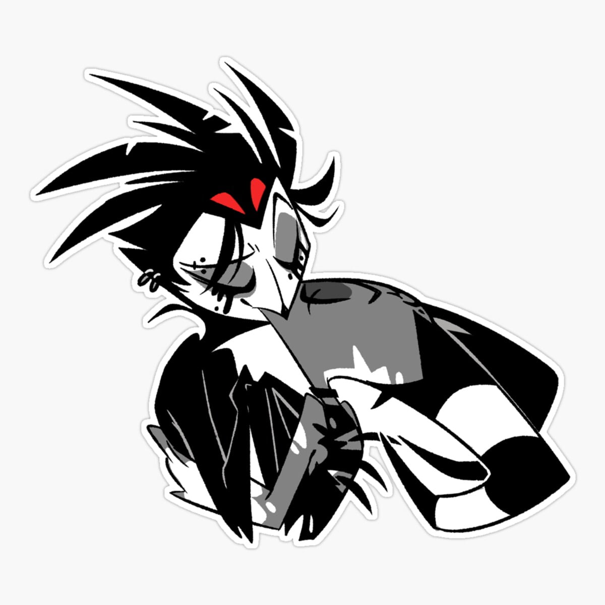 Onim Helluva Boss - Punk Stolas 2 Sticker, Phone Decal Water Bottle ...